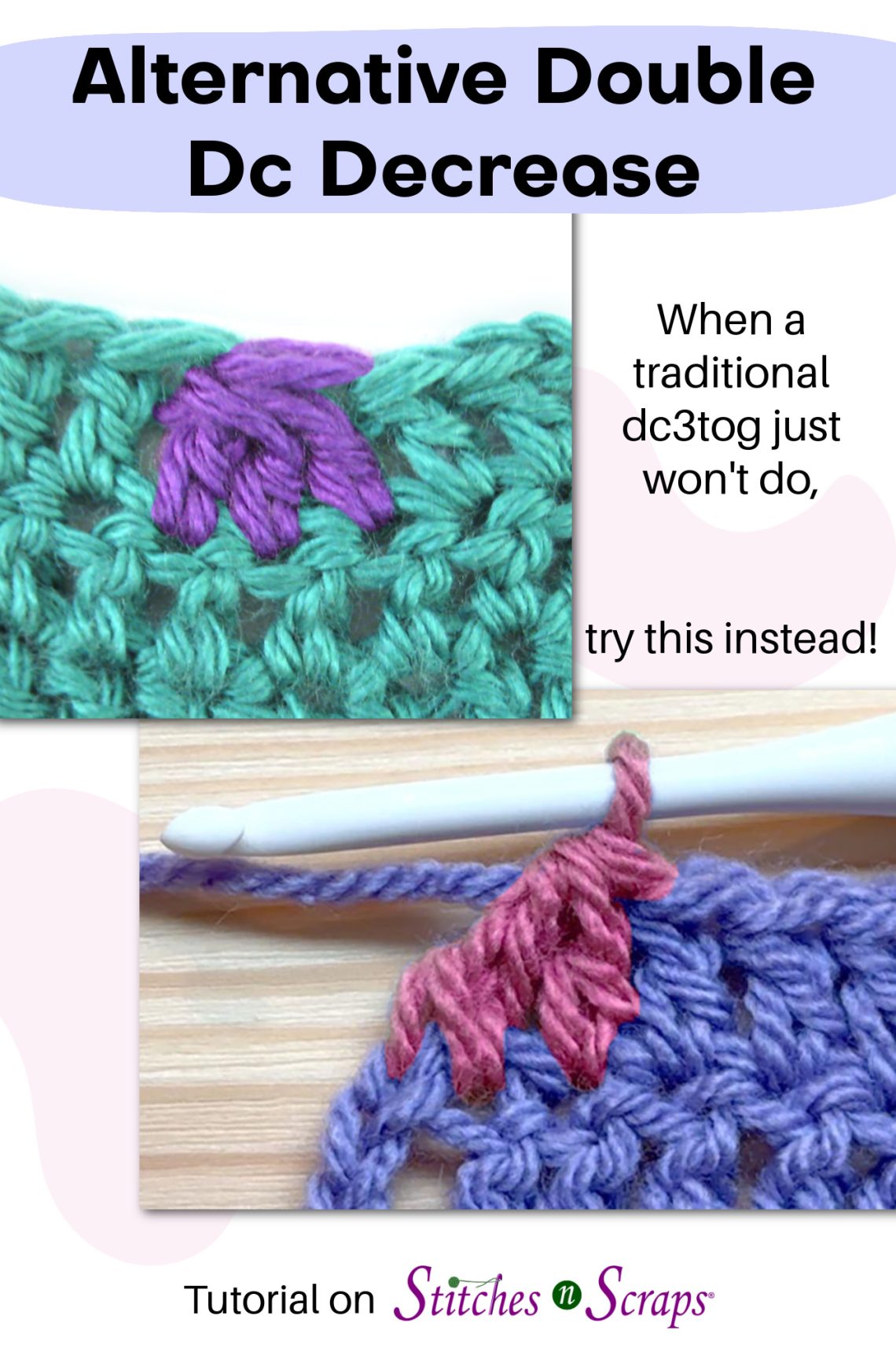 Alternative Double Dc Decrease - Stitches n Scraps