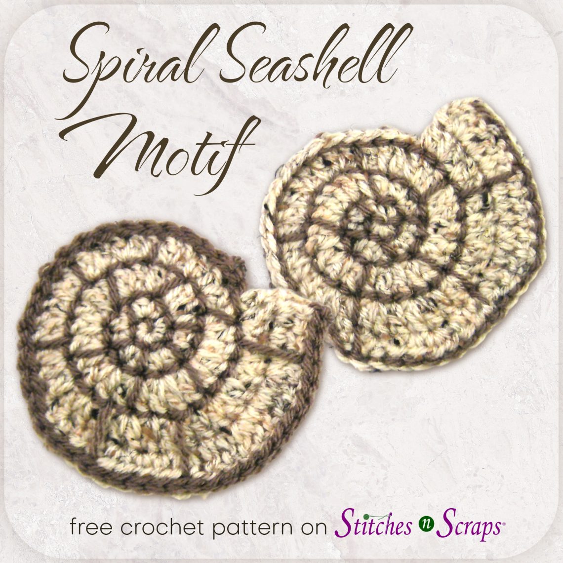 Spiral Seashell Motif Crochet Pattern - Stitches n Scraps