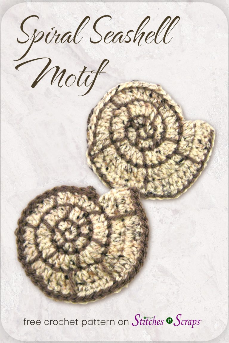 Spiral Seashell Motif Crochet Pattern - Stitches n Scraps