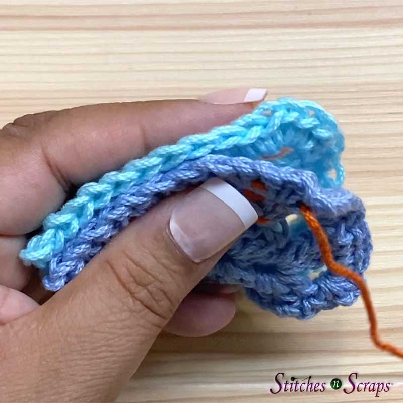 Whipstitch Seam Through Wrong Side Loops - Stitches n Scraps