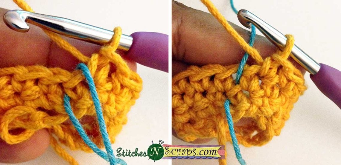 Tutorial - Continuous rounds and running stitch markers - Stitches n Scraps