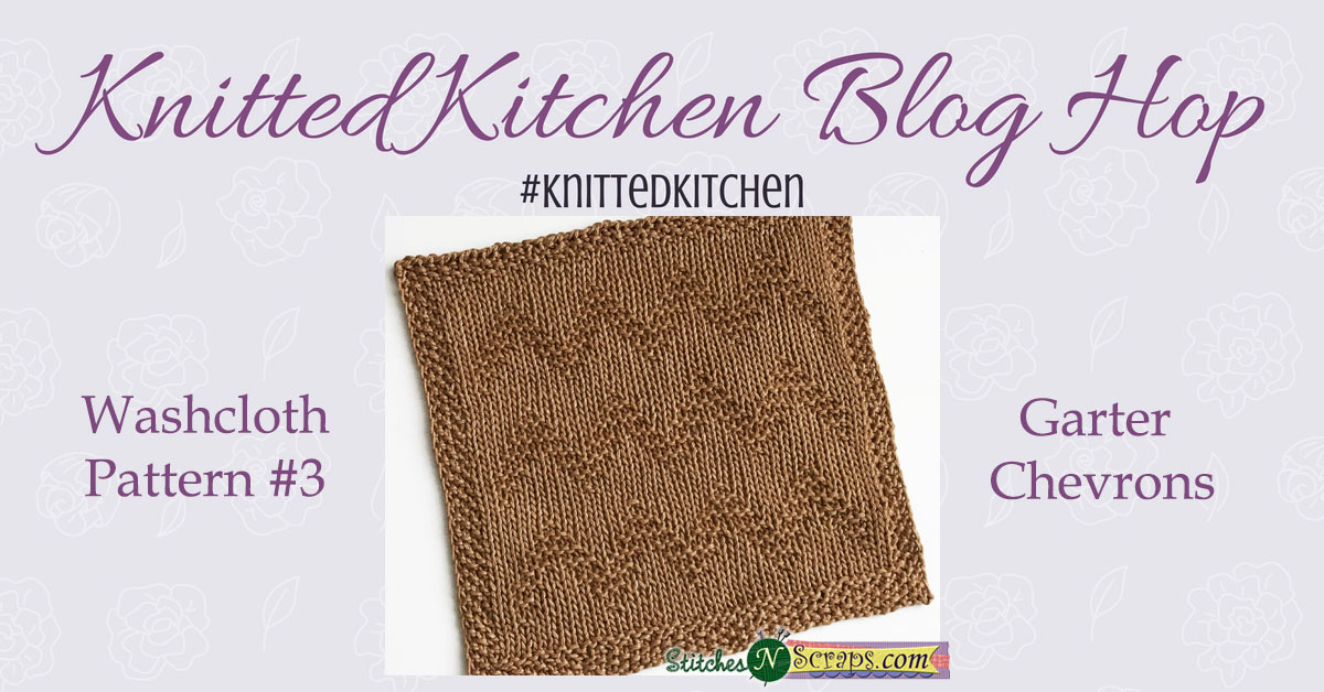 Knitted Kitchen #3 - Garter Chevrons - Stitches n Scraps