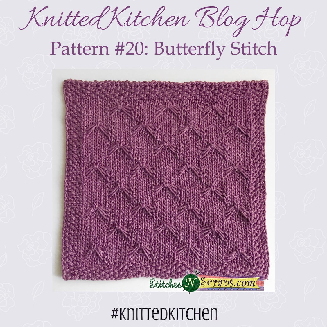 Knit Butterfly Stitch - Lunchtime Live Ep86 - Stitches n Scraps