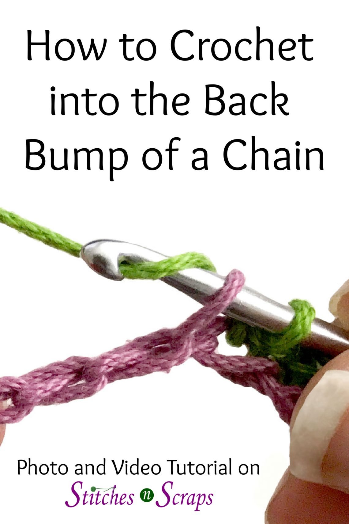 How to Crochet into the Back Bump of a Chain - Stitches n Scraps