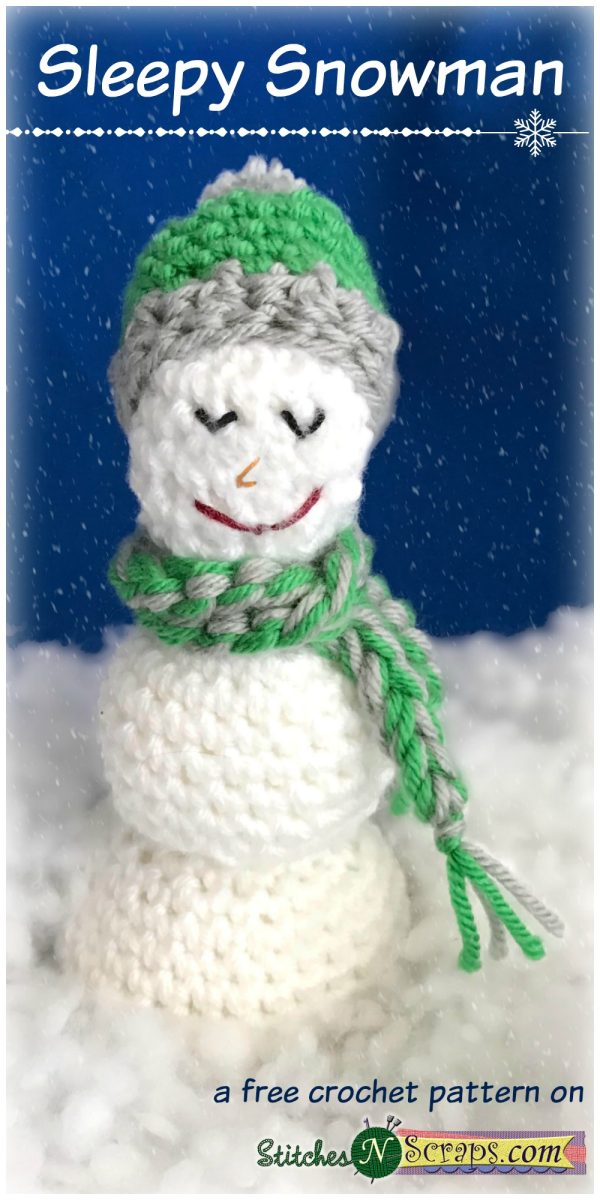 Free Pattern - Sleepy Snowman - Stitches n Scraps