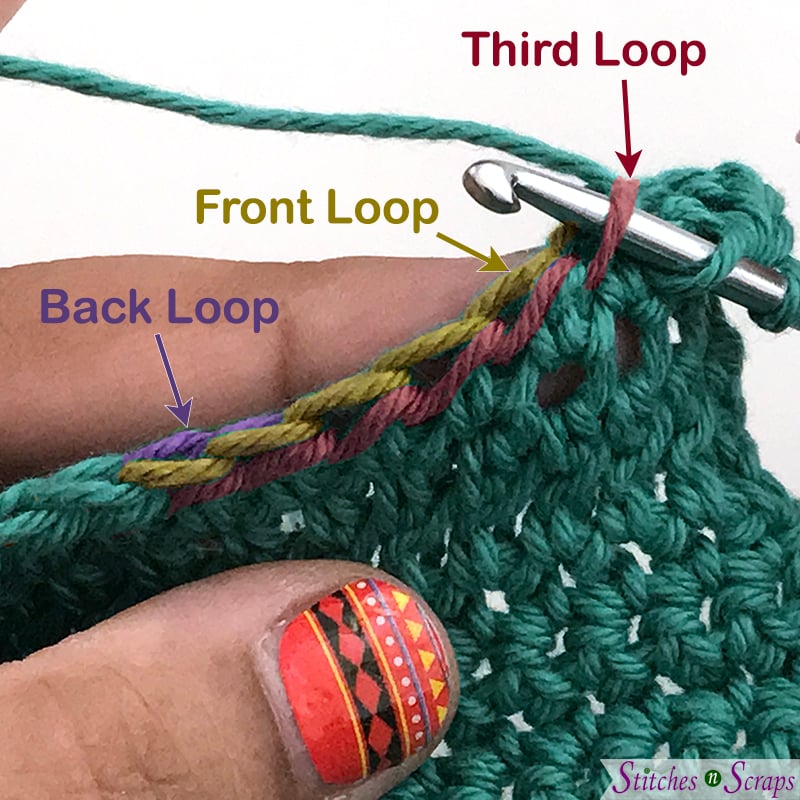 Tutorial - Working into the 3rd Loop of Half Double Crochet - Stitches n Scraps