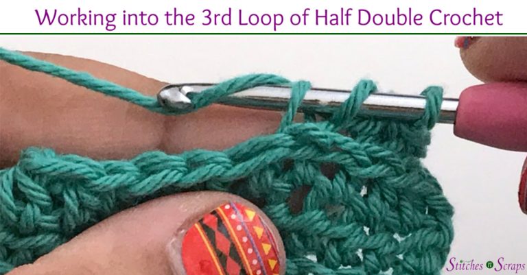 Extended Half Double Crochet (ehdc) Tutorial - Stitches n Scraps