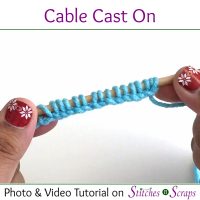 Knit Cable Cast On - Lunchtime Live Ep49 - Stitches n Scraps