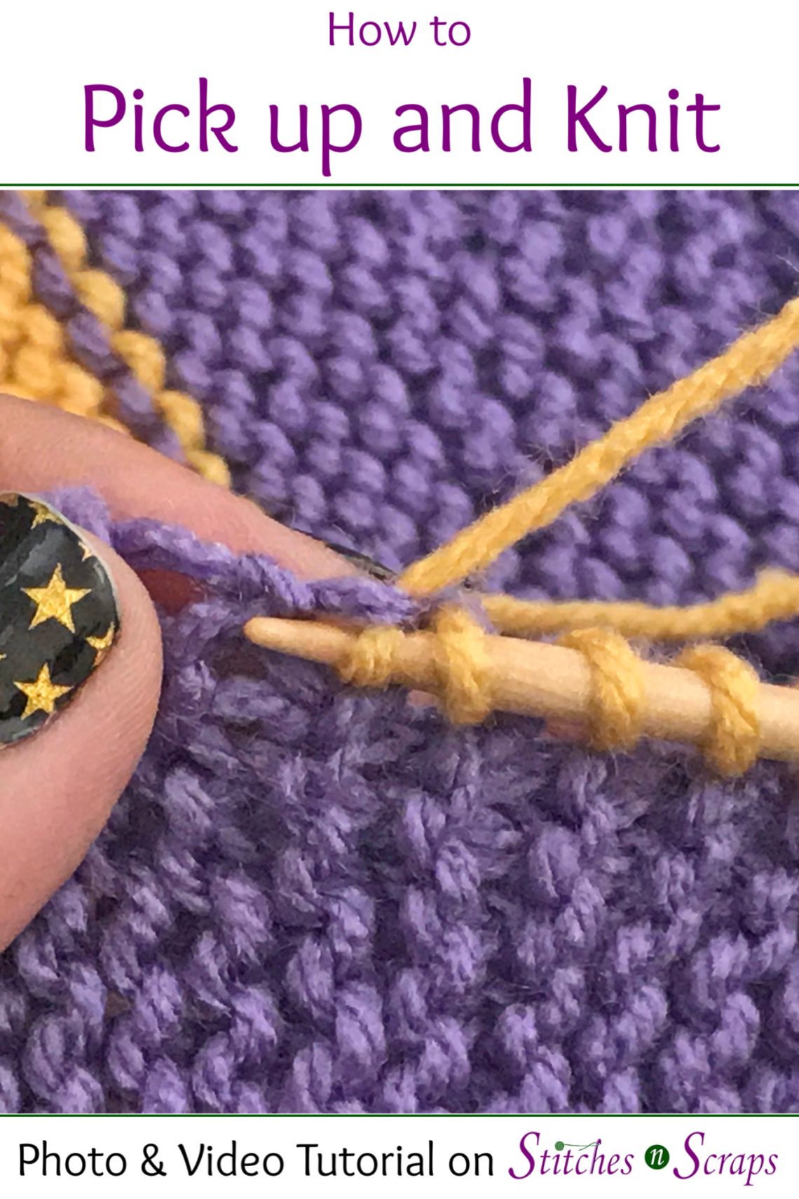 Tutorial - Pick up and Knit - Stitches n Scraps