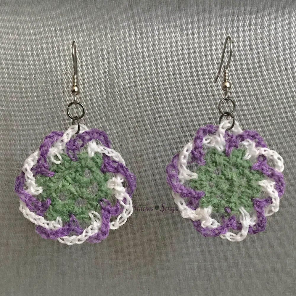 Free Pattern - Mandala Earrings - Stitches n Scraps