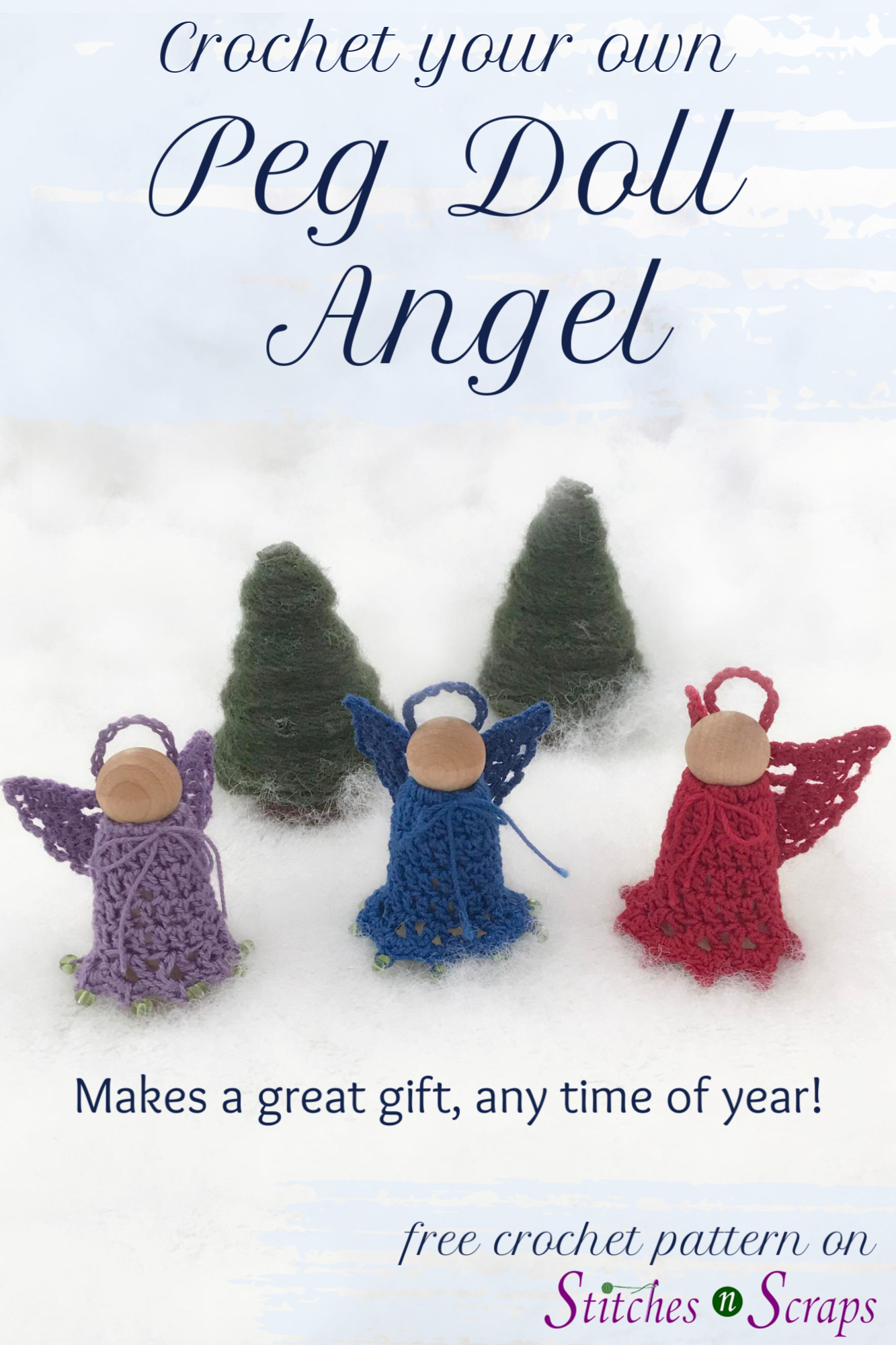 Peg Doll Angel - Crochet Angel Pattern - Stitches n Scraps