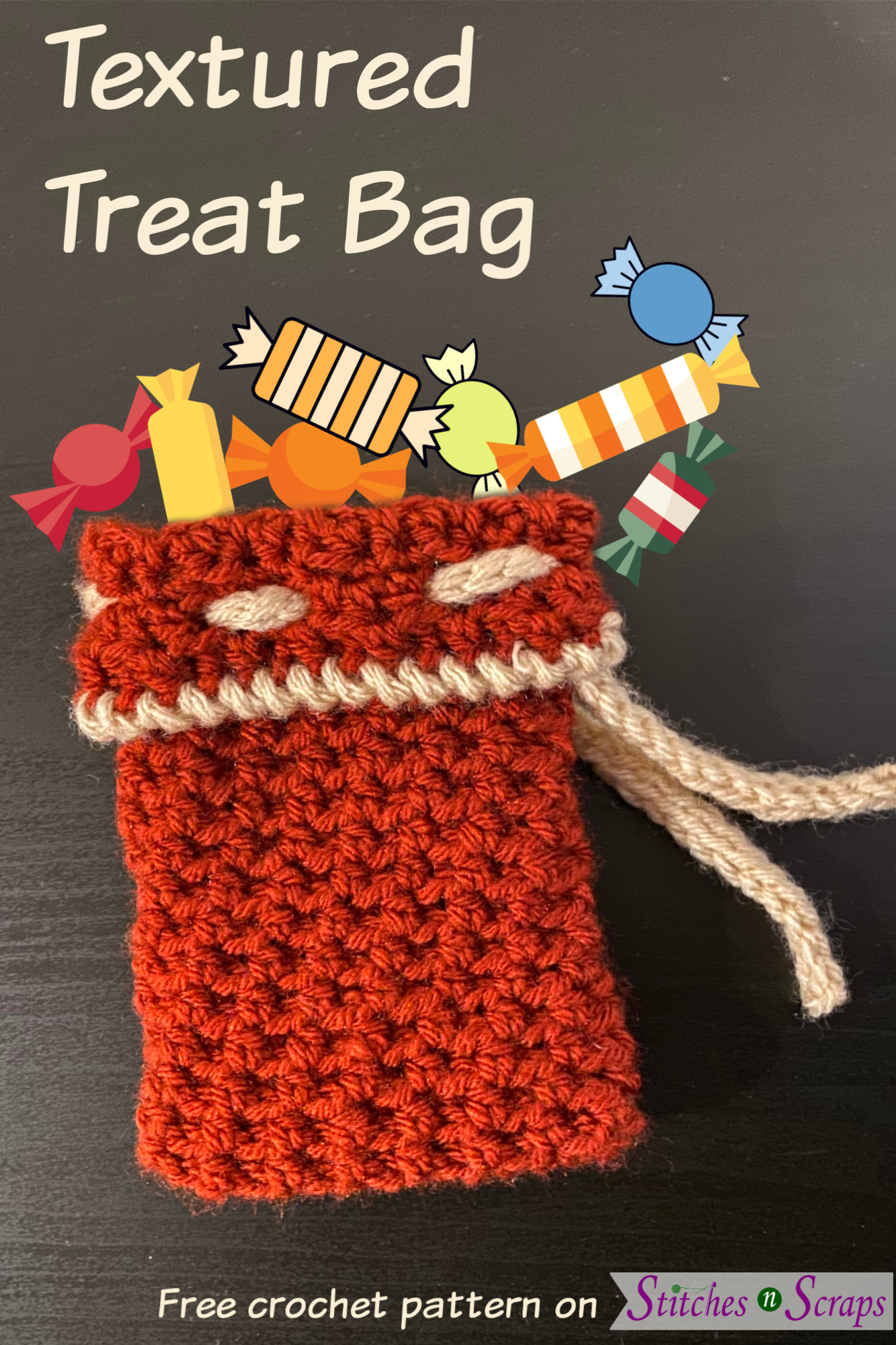 Small Crochet Bag Pattern - Textured Treat Bag - Stitches n Scraps