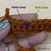 Front Loop Only (flo) or Back Loop Only (blo) Crochet - Stitches n Scraps
