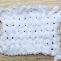 Twisted Knit Stitches in Loop Yarn - Stitches n Scraps