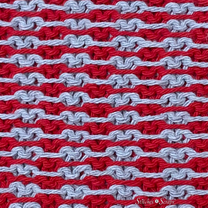 Slip Stitch Knit Washcloth - Fabulous Floats - Stitches n Scraps