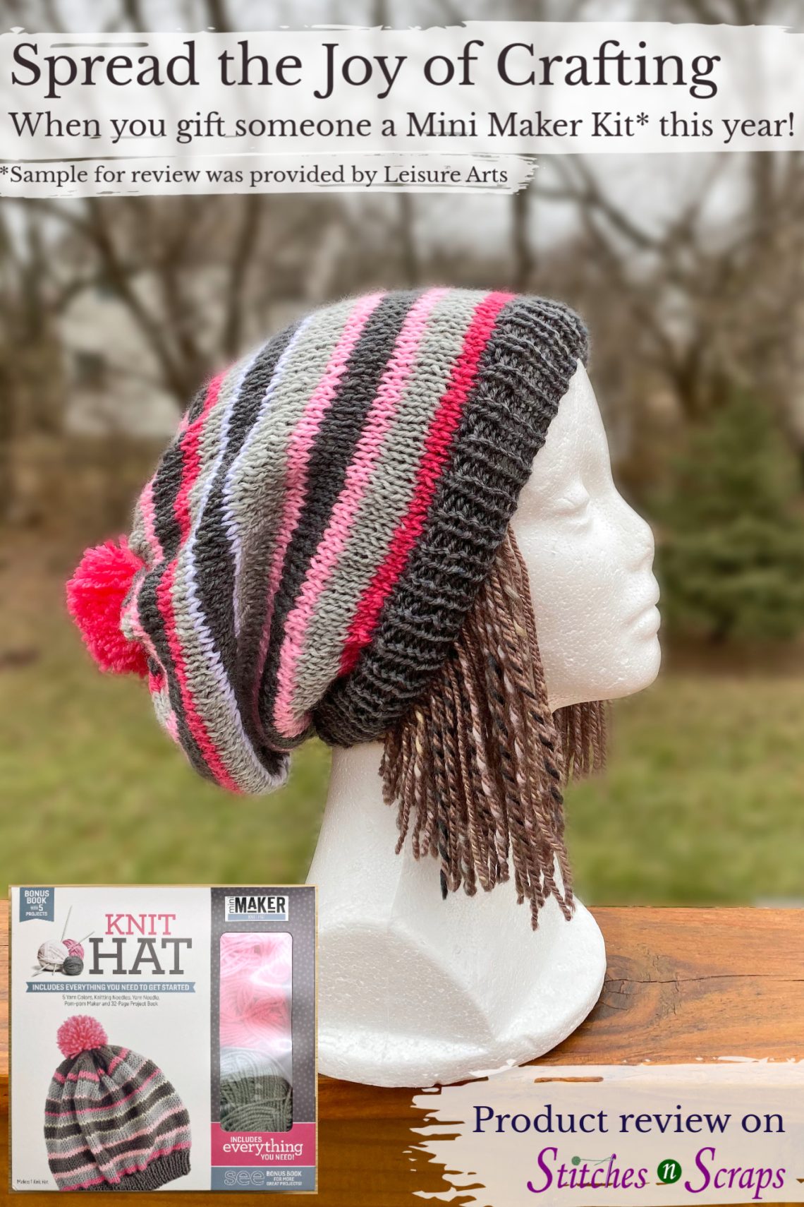 Knit Hat Mini Maker Kit from Leisure Arts - Stitches n Scraps
