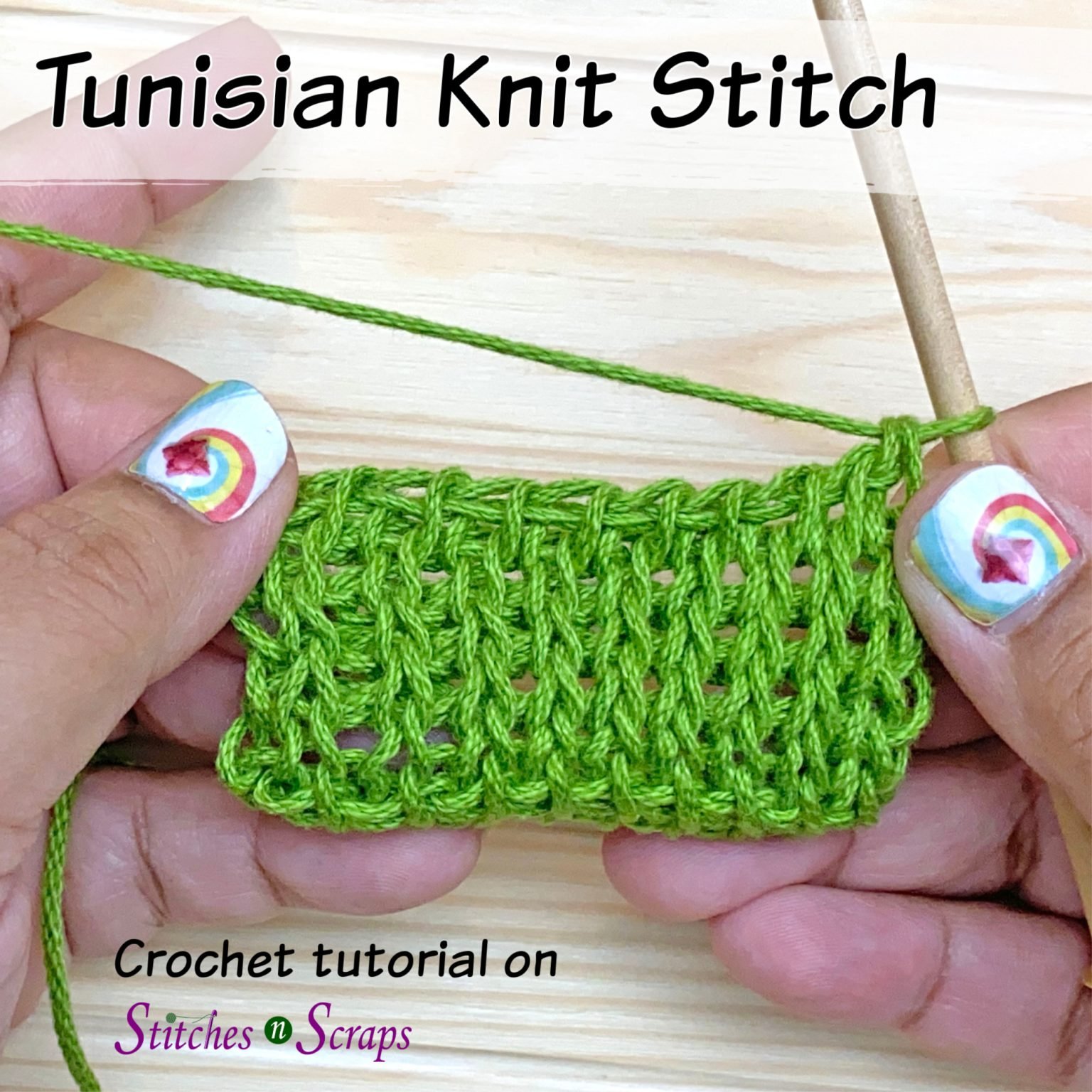 Tunisian Reverse Stitch Crochet Tutorial - Stitches n Scraps