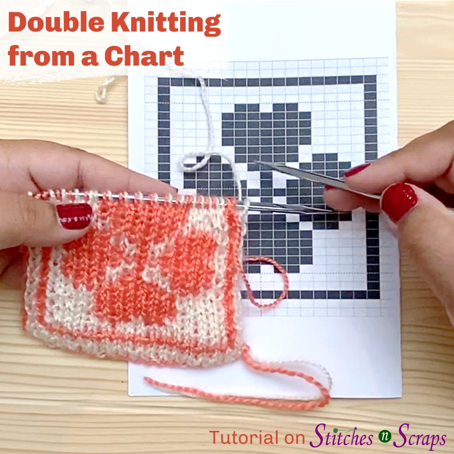 2-Color Simple Bind Off for Double Knitting - Stitches n Scraps