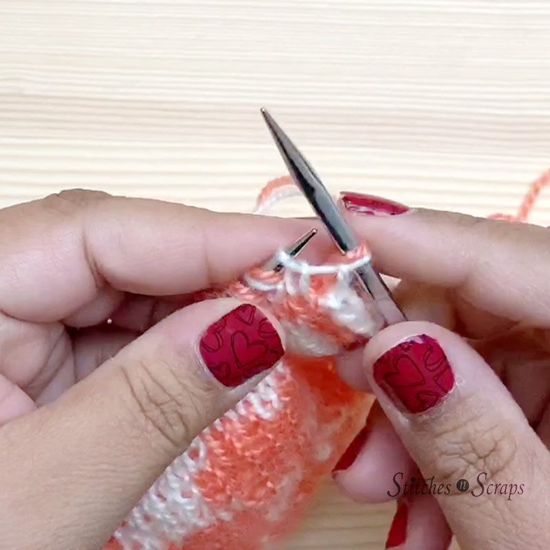 2-Color Simple Bind Off for Double Knitting - Stitches n Scraps