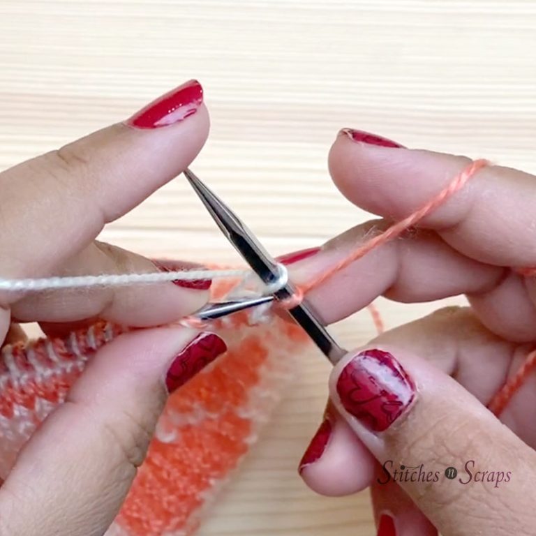 2-Color Simple Bind Off for Double Knitting - Stitches n Scraps