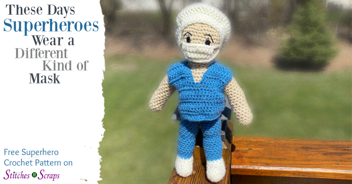 Crochet Doll - Masked Superhero - Stitches n Scraps