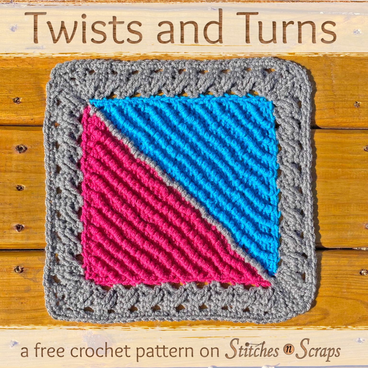 Free Pattern - Spiral Seashell Square - Stitches n Scraps
