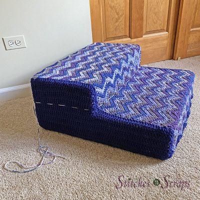 How to Crochet Pet Stairs with Fairfield Project Foam - Stitches n Scraps