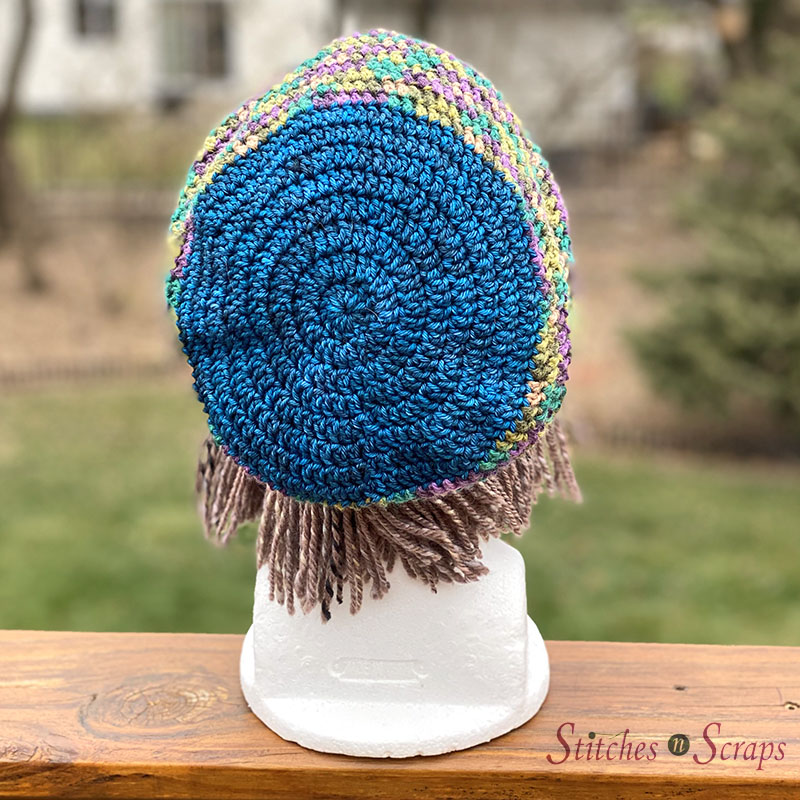 Crochet Hat with Reversible Ribbing - Two Way Toque - Stitches n Scraps