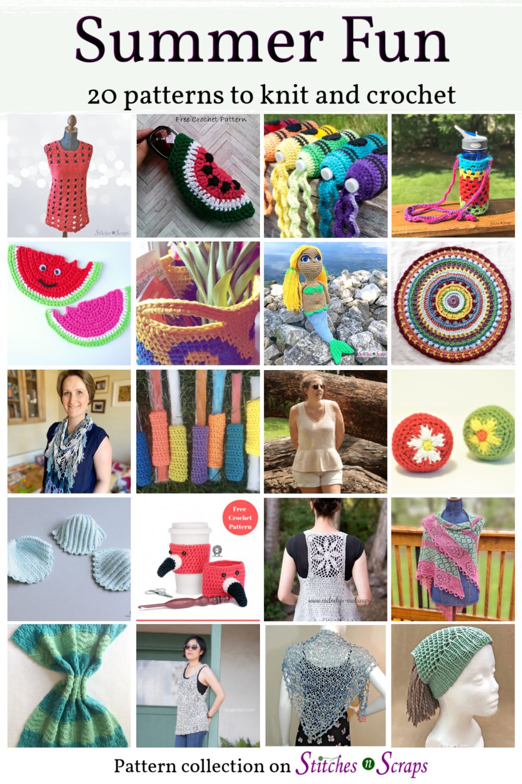 Summer Fun - 20 Patterns to Knit and Crochet - Stitches n Scraps