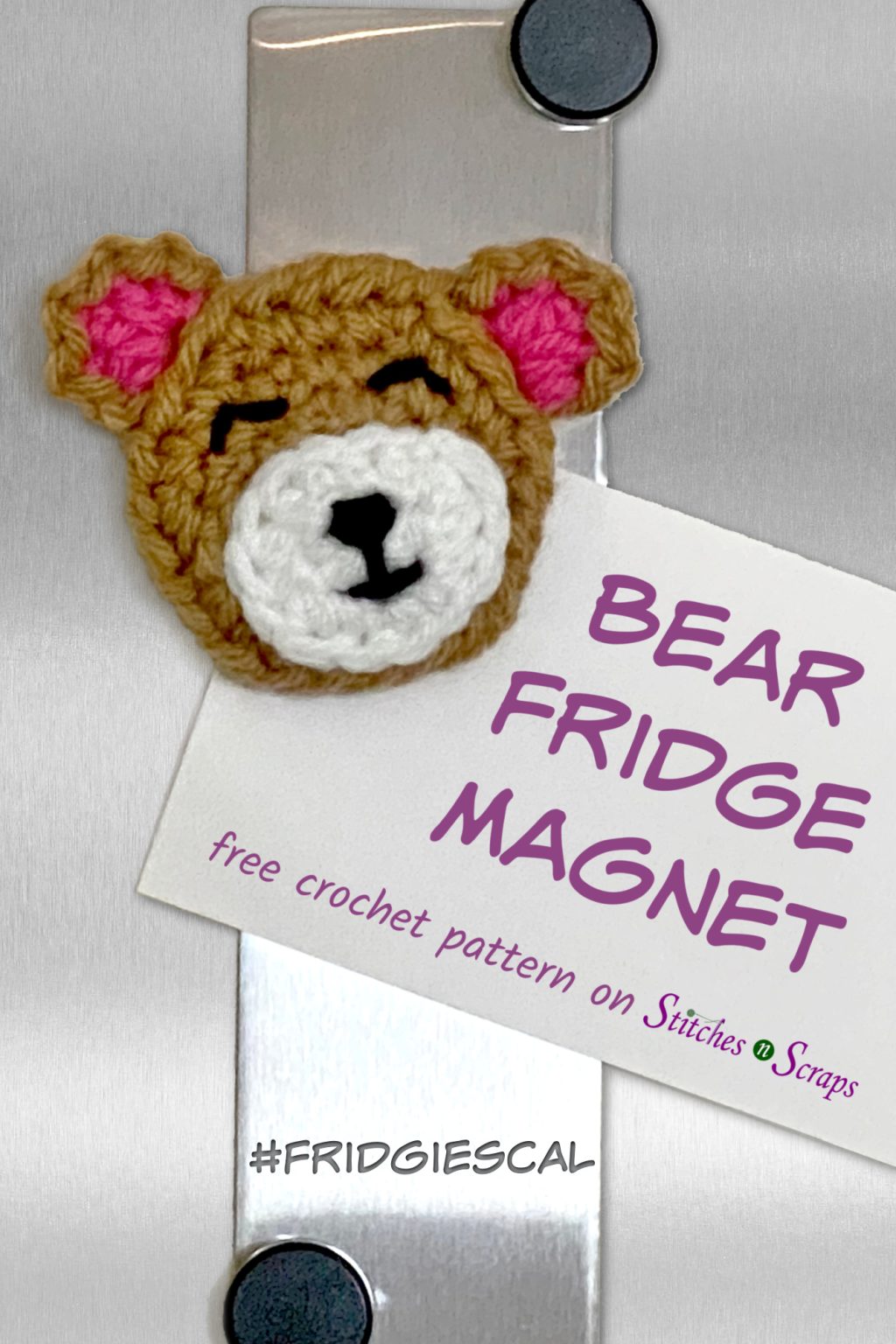 Bear Fridge Magnet Crochet Pattern - Stitches n Scraps