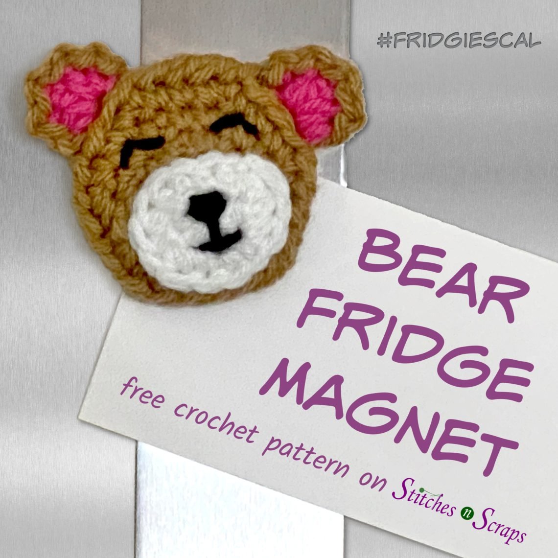 Bear Fridge Magnet Crochet Pattern - Stitches n Scraps