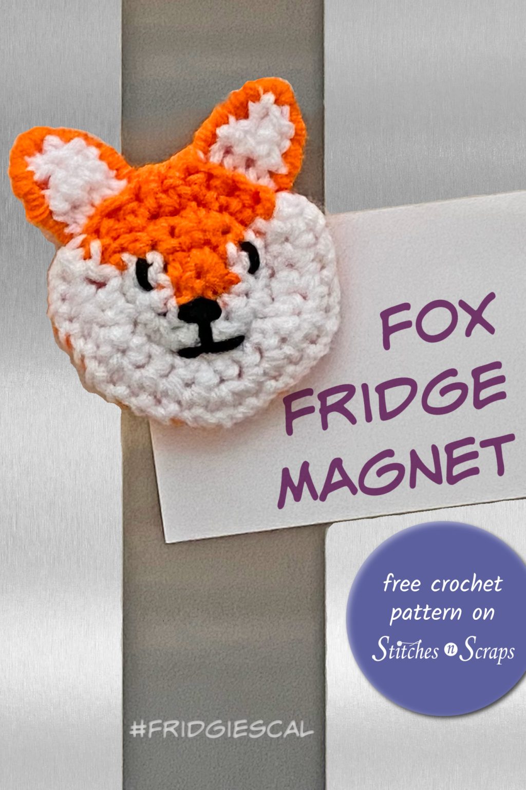 Fox Fridge Magnet Crochet Pattern - Stitches n Scraps