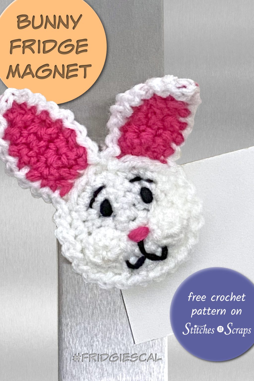 Bunny Fridge Magnet Crochet Pattern - Stitches n Scraps