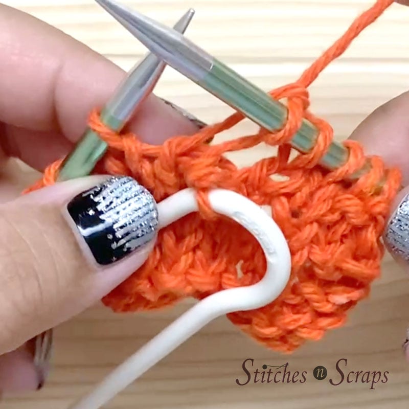 Knit Left Cross (LC) Stitch - 3 ways - Stitches n Scraps