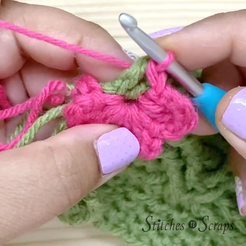 How to Crochet the Flower Stitch - Stitches n Scraps