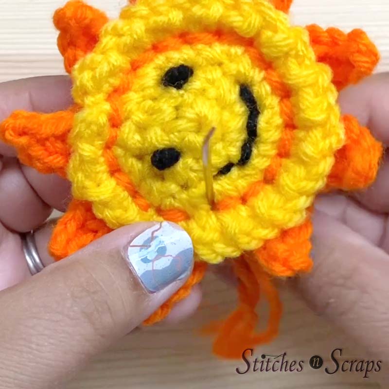 Sun Fridge Magnet Crochet Pattern - Stitches n Scraps