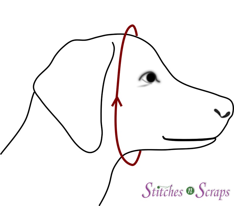 Dog Snood Crochet Pattern - Little Red Doggie Snood - Stitches n Scraps