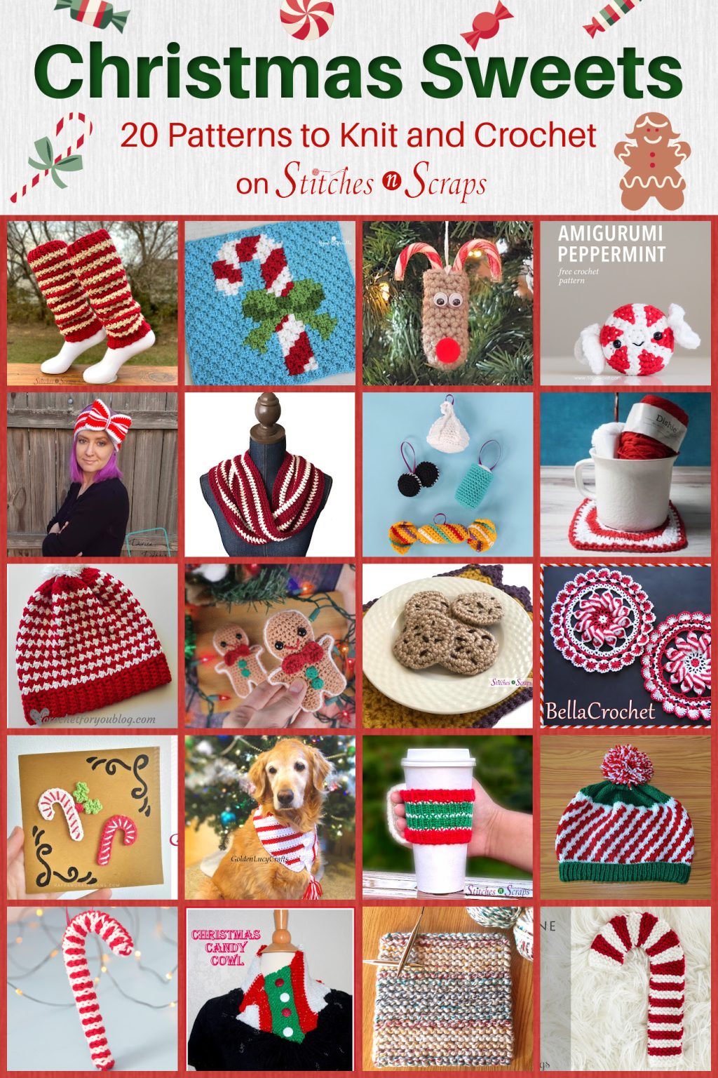 Christmas Sweets - 20 Patterns to Knit and Crochet - Stitches n Scraps