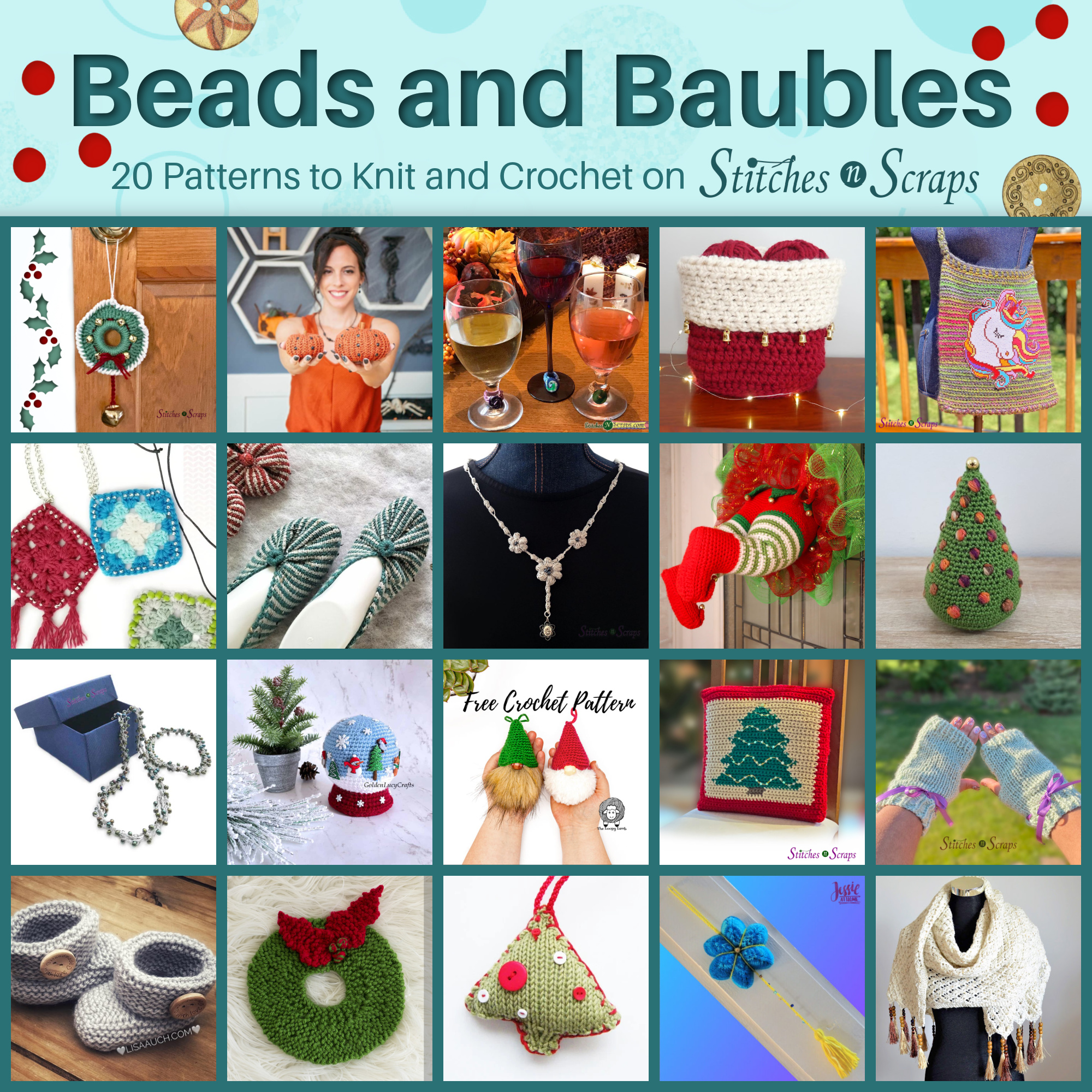 Beads and Baubles - 20 Patterns to Knit and Crochet - Stitches n Scraps
