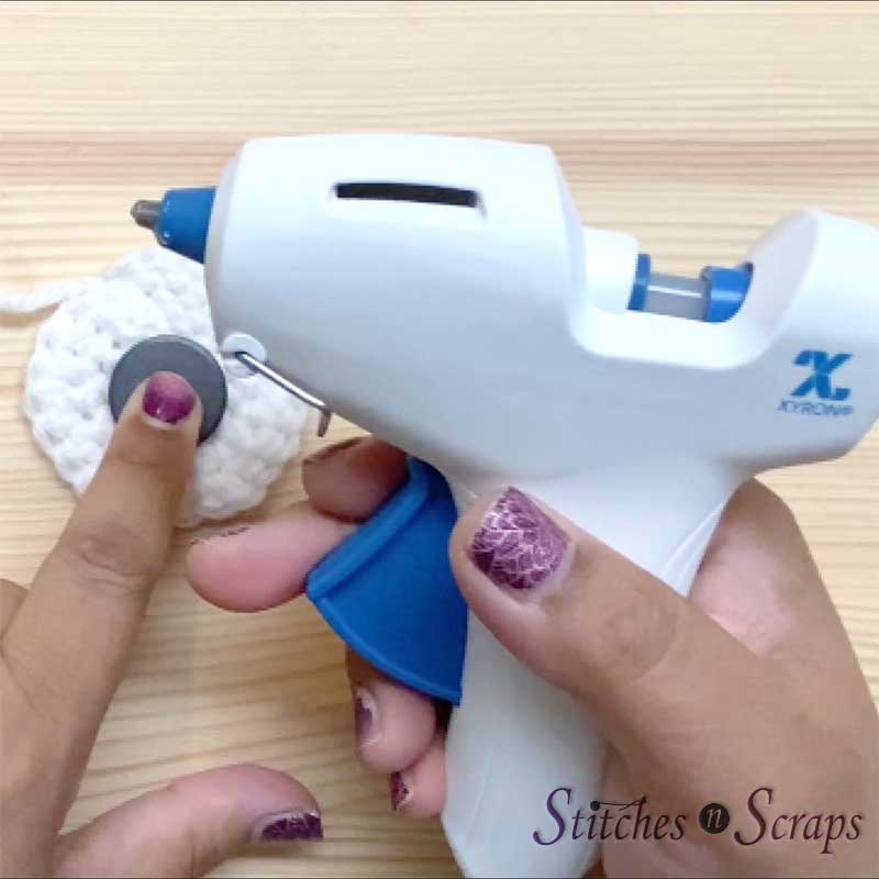 Snowman Fridge Magnet Crochet Pattern - Stitches n Scraps