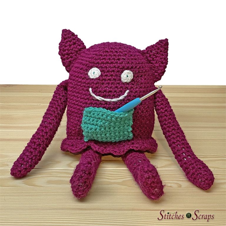 Cute Crochet Monster Pattern - Wittle Wubble - Stitches n Scraps