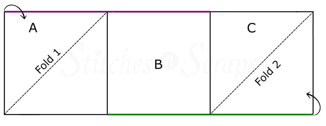 Folding and Seaming an Origami Bag - Stitches n Scraps