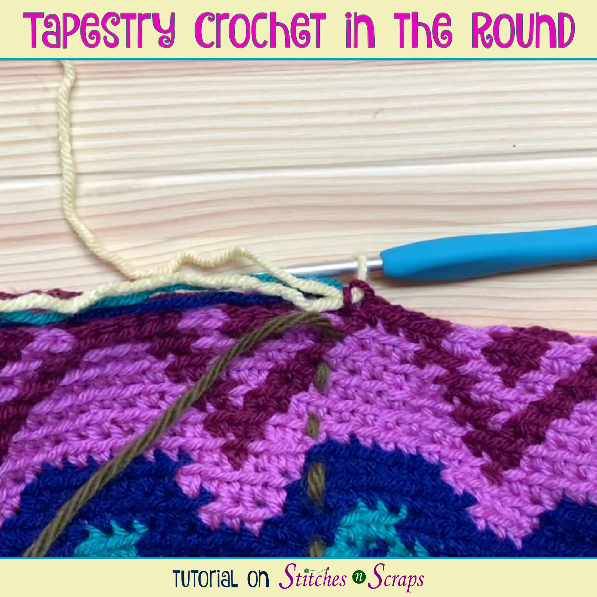 Tapestry Crochet in the Round (Back Loops) - Stitches n Scraps
