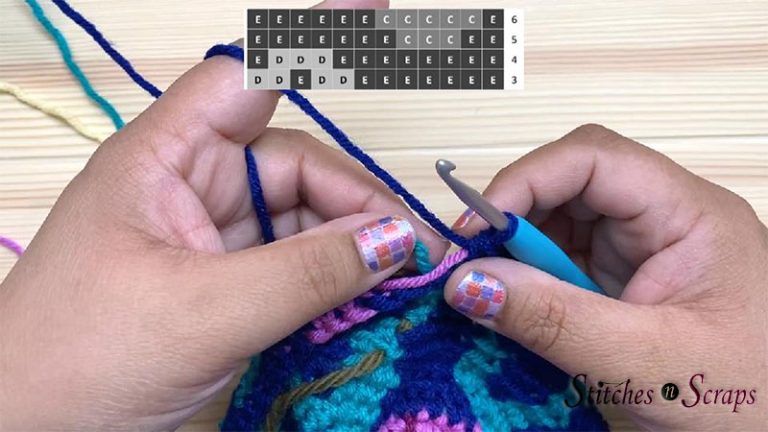 Tapestry Crochet in the Round (Back Loops) - Stitches n Scraps