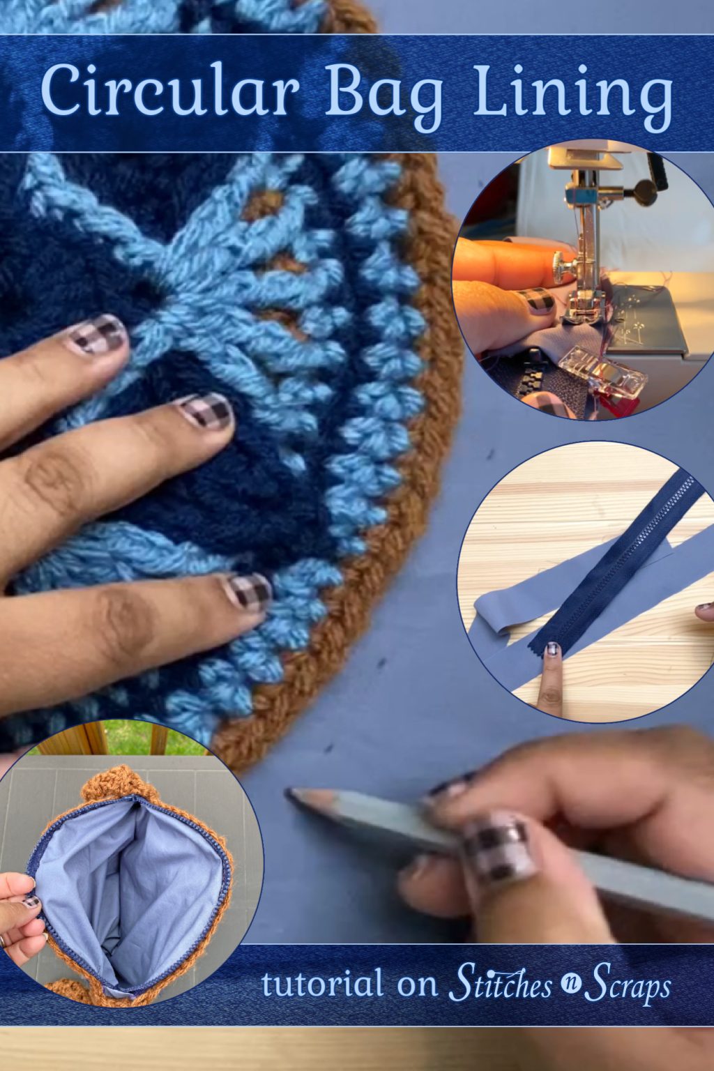 Circular Bag Lining Tutorial - Stitches n Scraps
