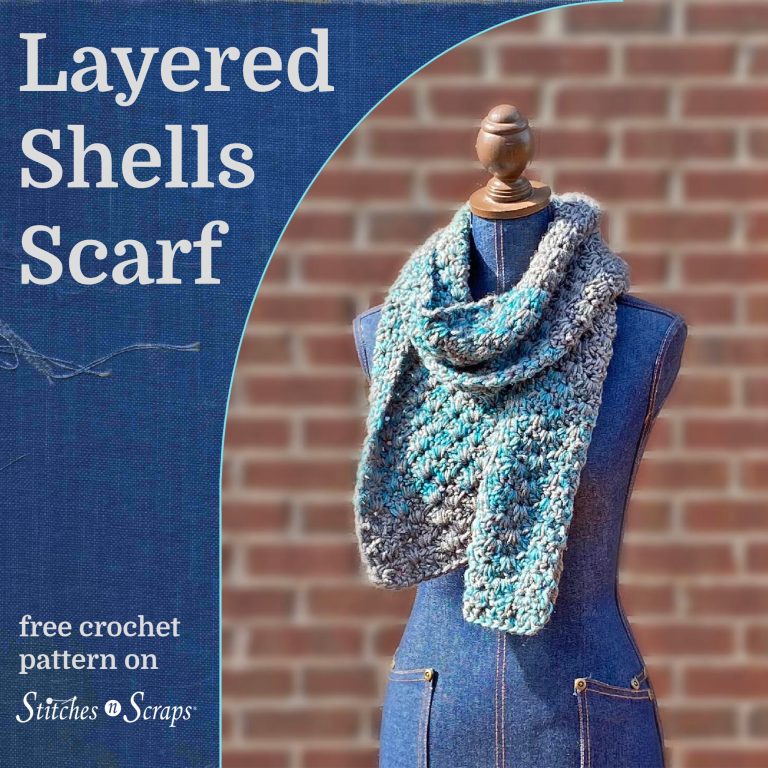 Shell Stitch Crochet Scarf Pattern - Stitches n Scraps