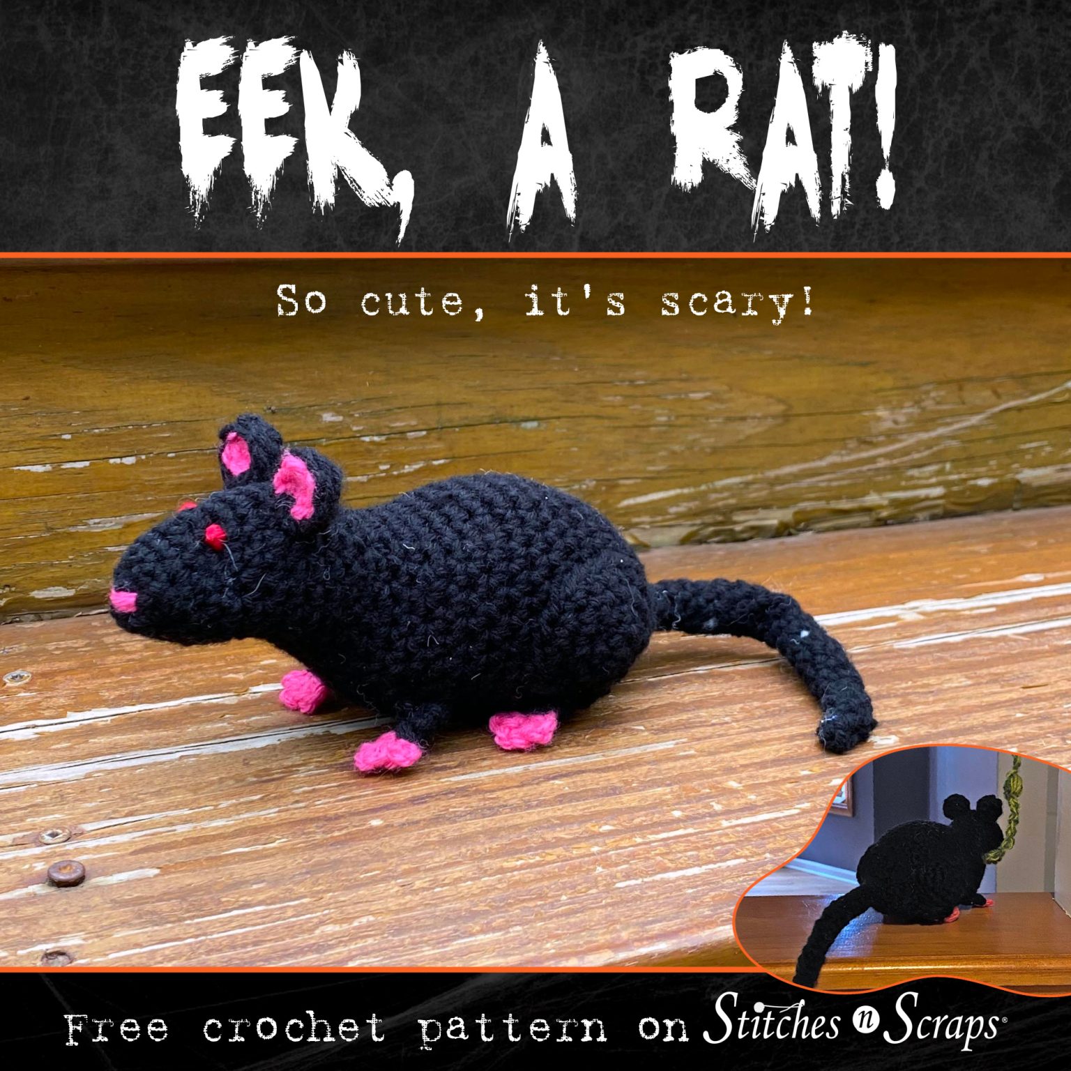 Crochet Rat Amigurumi Pattern - Stitches n Scraps