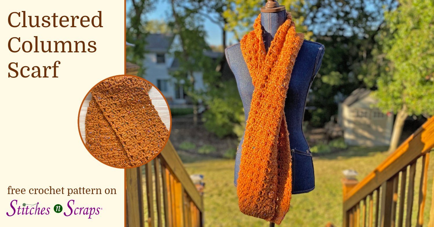 Chunky Crochet Hat - Clustered Columns - Stitches n Scraps