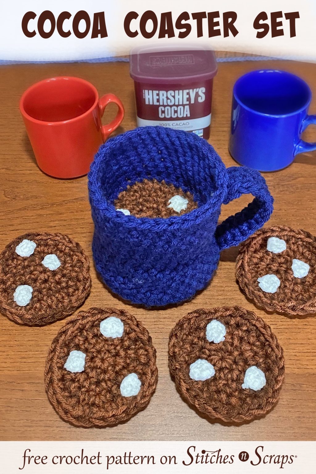 Crochet Cocoa Coaster Set Pattern - Stitches n Scraps
