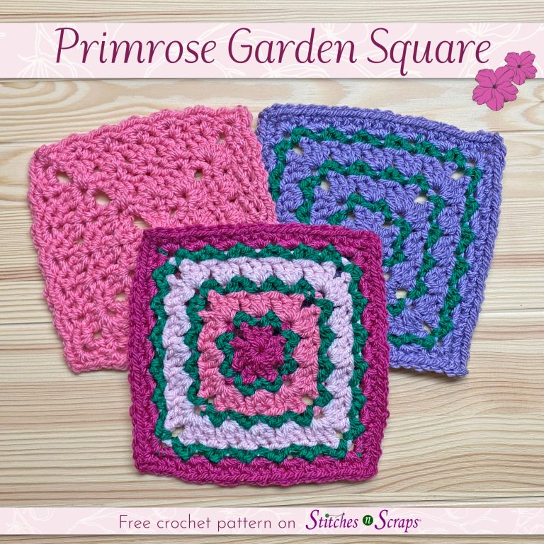 Primrose Stitch Crochet Square - Stitches n Scraps